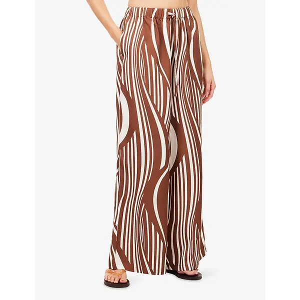Seafolly Coastline Wide-leg Woven Trousers - Cocoa