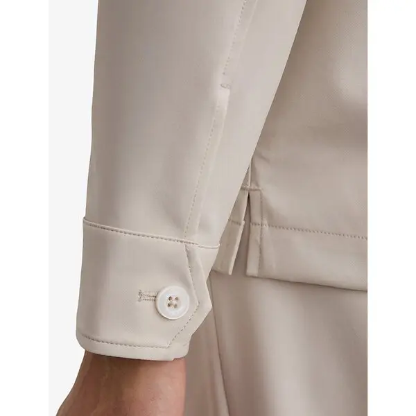 REISS Cleric Patch-pocket Stretch-woven Overshirt