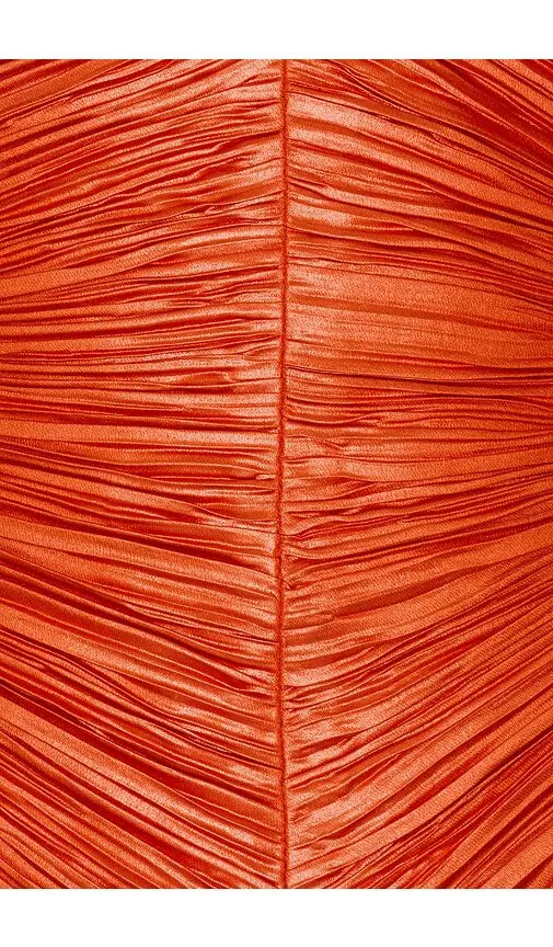 Cult Gaia Ashika Strapless Pleated Maxi Dress