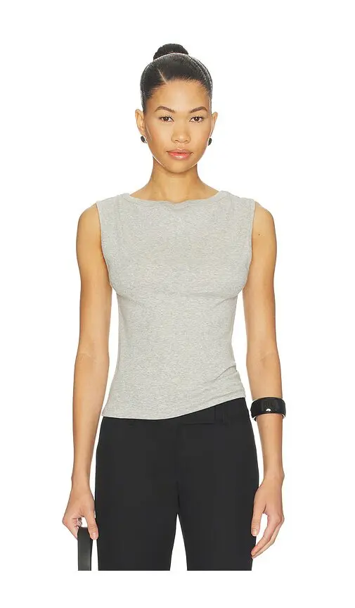 ST. AGNI Organic Cotton Ballerina Top - Grey