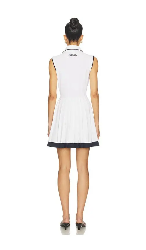 KHALHON Club Trim Pleated Dress