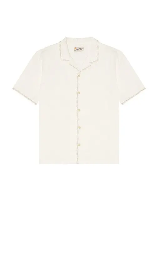 Marine Layer Embroidered Resort Shirt In . Also - White