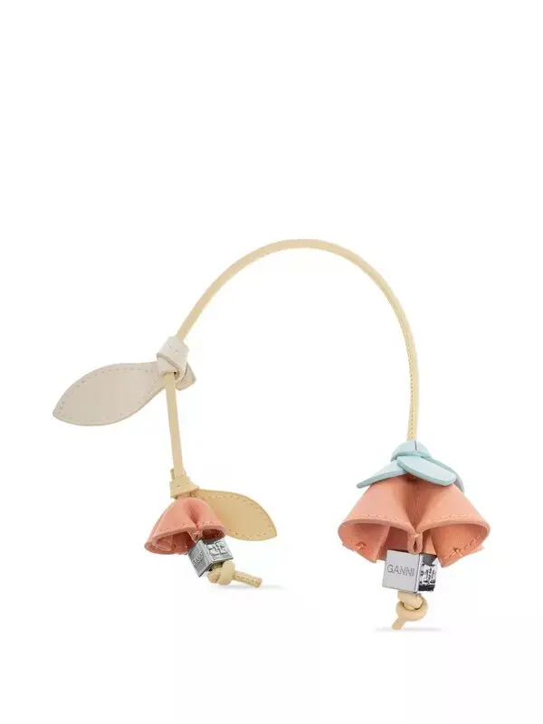 GANNI Flower-detail Bag Accessory - Neutrals