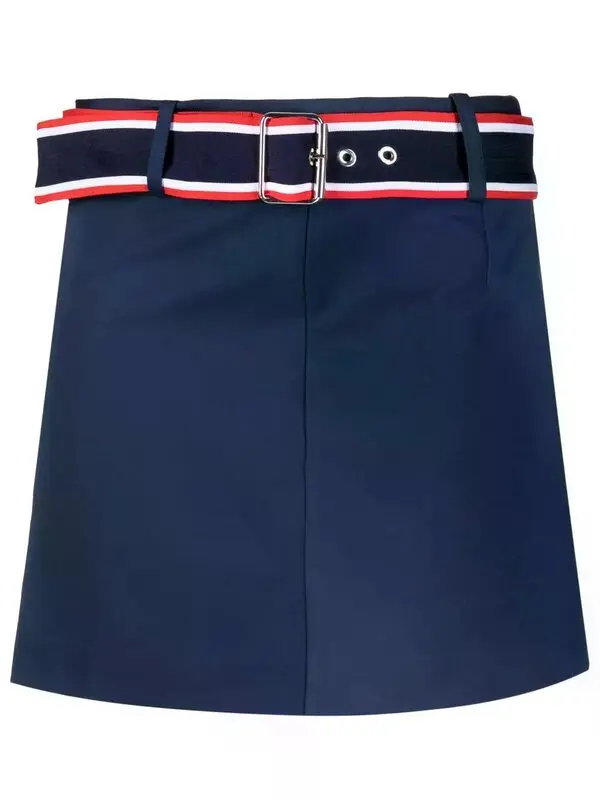 Pinko Belted Waist Mini Skirt - Blue