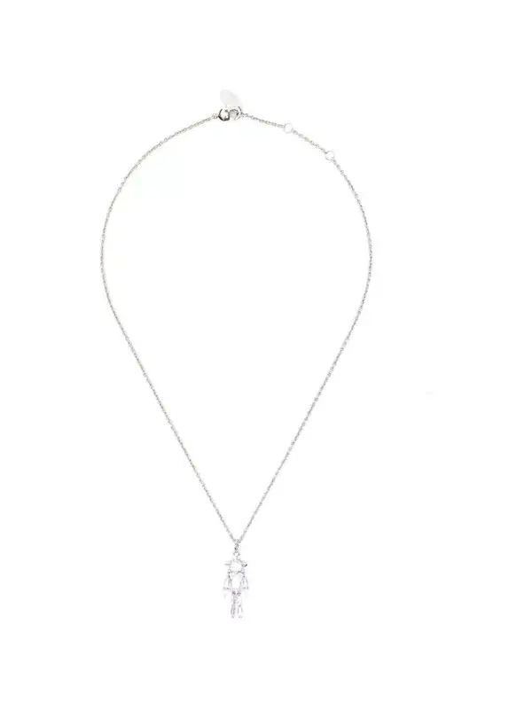 VIVIENNE WESTWOOD Crystal Embellished Pendant Necklace - Silver