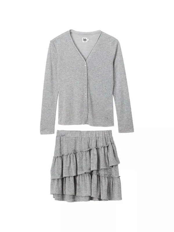 B+AB Ruffled Tiered Skirt Set