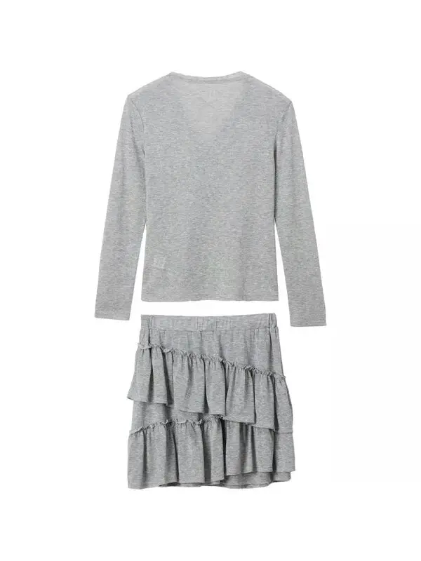 B+AB Ruffled Tiered Skirt Set