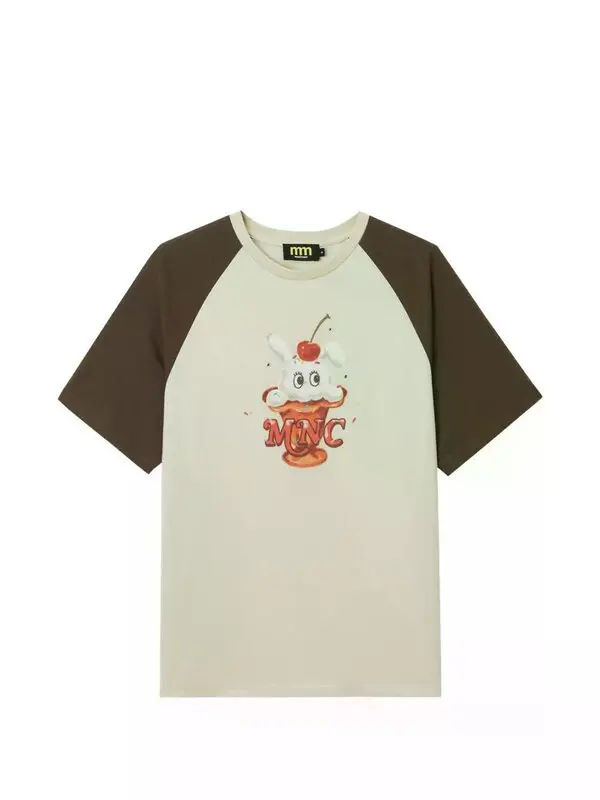 MINI CREAM Graphic-print T-shirt - Neutrals