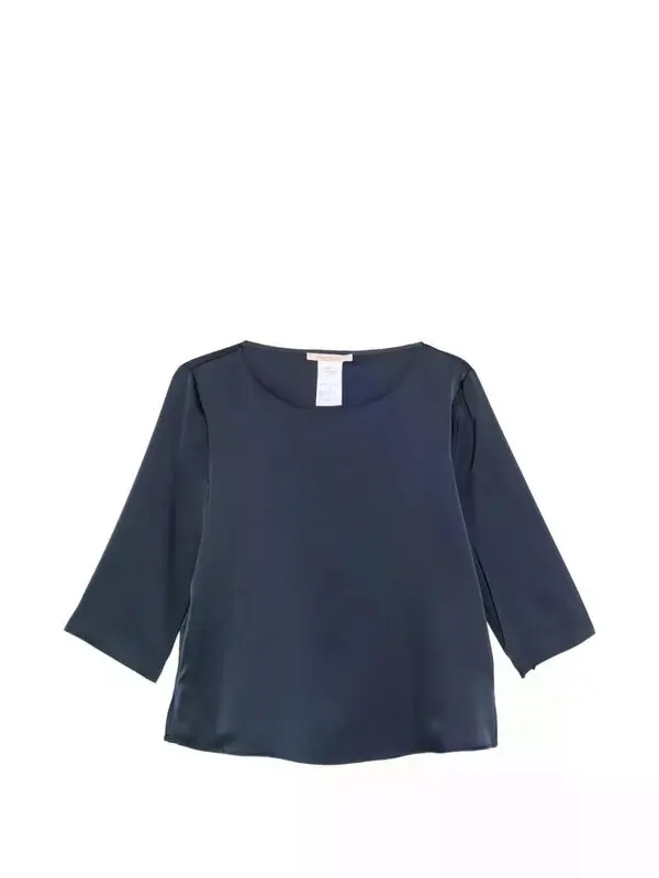 PENNYBLACK Three-quarter Sleeve Satin Blouse - Blue