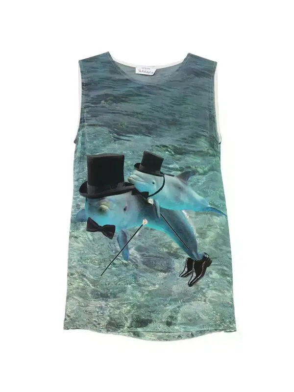 The Artistylist Sleeveless Crew Neck Top - Blue