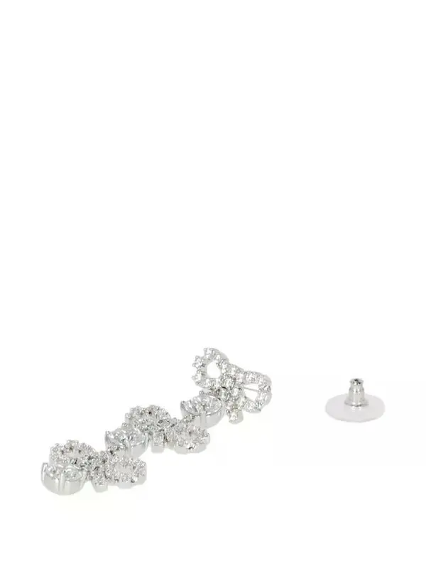 SELF-PORTRAIT Crystal-embellished Bow Earrings