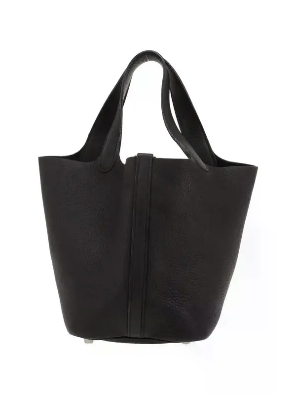 Hermès Leather Tote Bag - Black