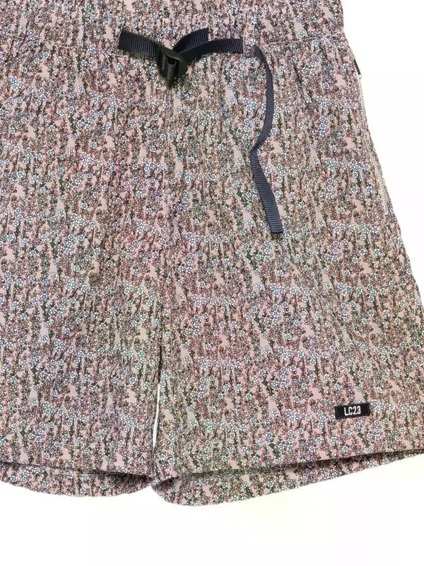 LC23 Floral-print Belt-strap Shorts