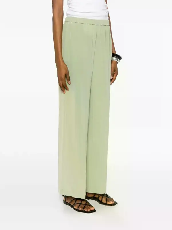Aspesi Wide-leg Silk Trousers