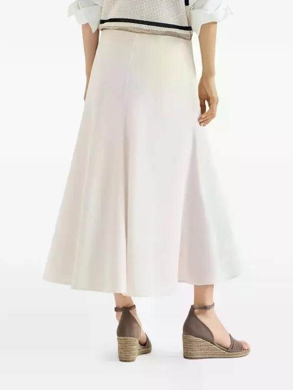 Brunello Cucinelli Cotton Organza Skirt - Neutrals