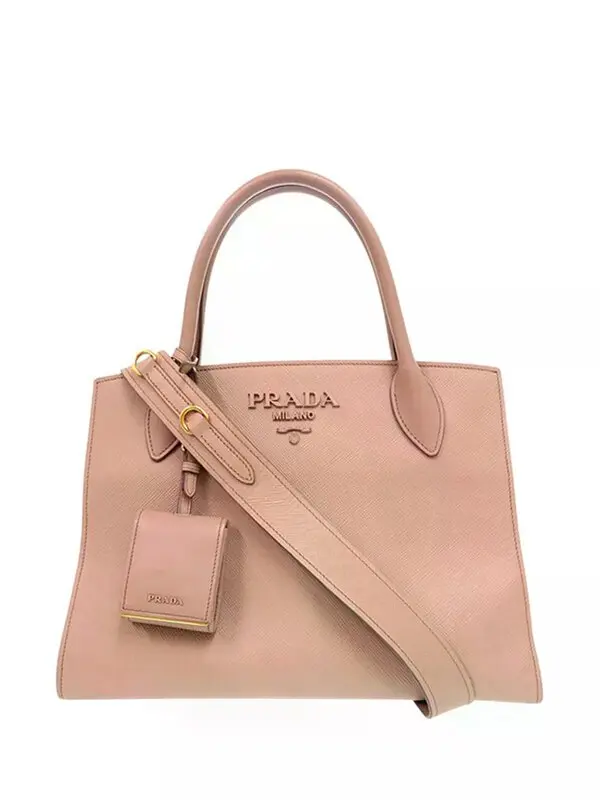 Prada Saffiano Leather Top Handle Tote Satchel