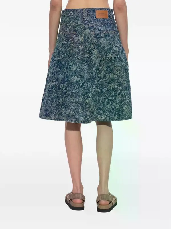 GANNI Floral-print Flared Skirt