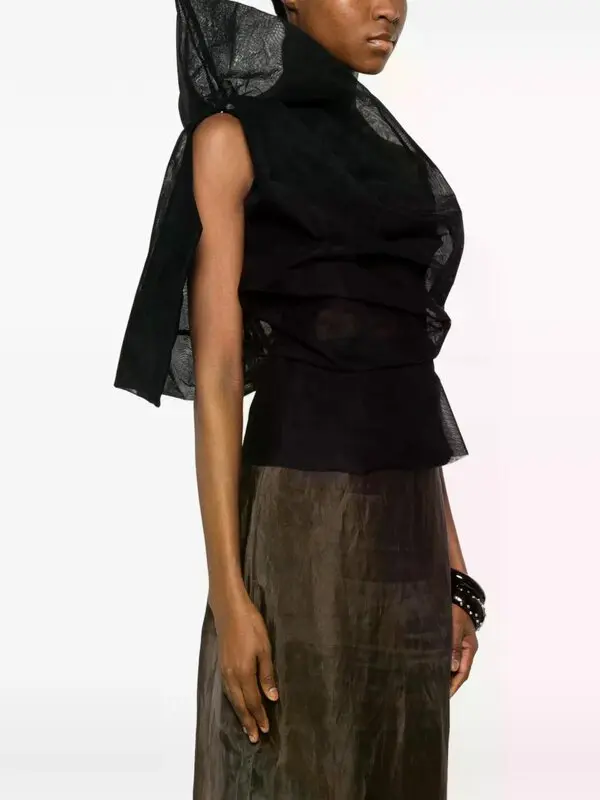Rick Owens Asymmetric Draped Sleeveless Top