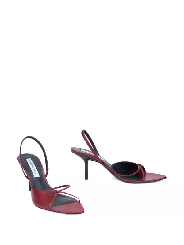 Victoria Beckham Leather Slingback Sandals - Red
