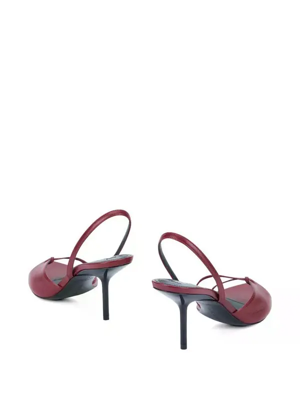 Victoria Beckham Leather Slingback Sandals - Red