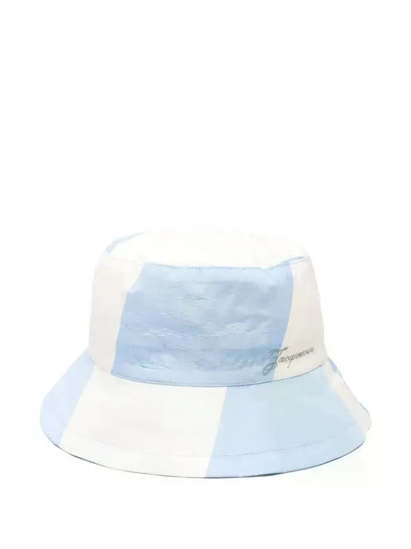 Jacquemus Le Bob Baluchon Striped Bucket Hat - Blue