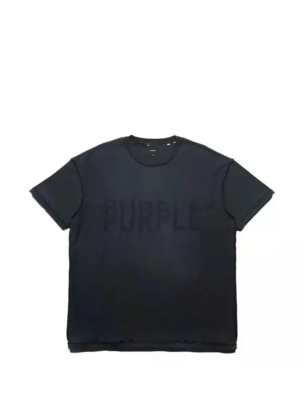 PURPLE BRAND Layered-effect Logo-print T-shirt - Black
