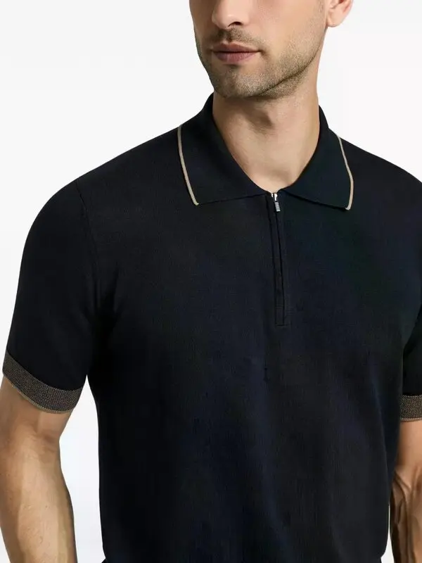 Peserico Zip-fastening Fine-knit Polo Shirt