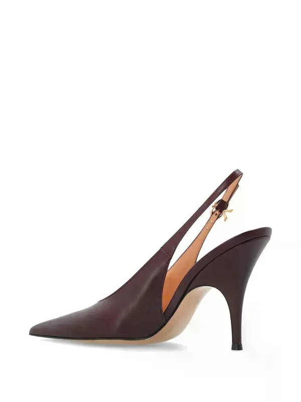 GIANVITO ROSSI Sofia Pointed-toe Slingback Pumps - Red
