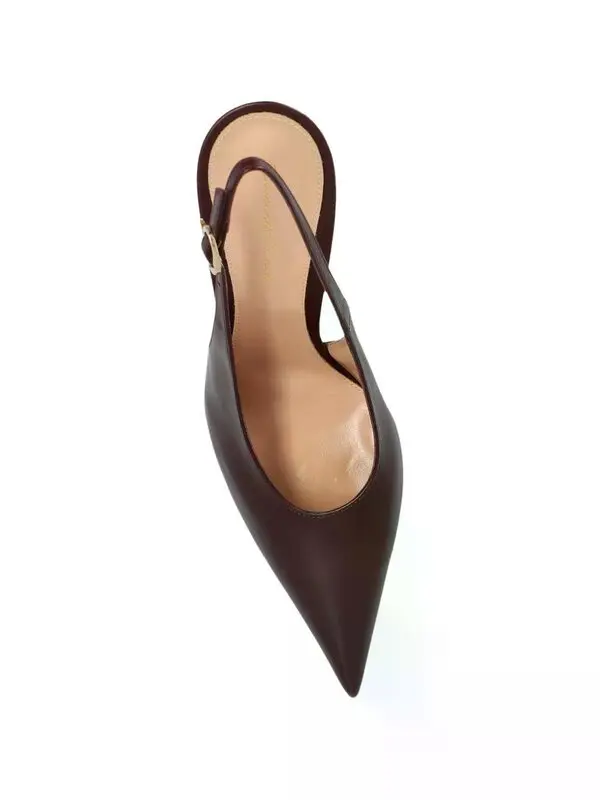 GIANVITO ROSSI Sofia Pointed-toe Slingback Pumps - Red