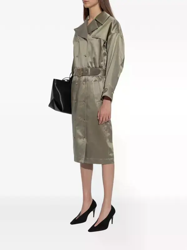 WILLY CHAVARRIA Double-breasted Belted Midi Dress