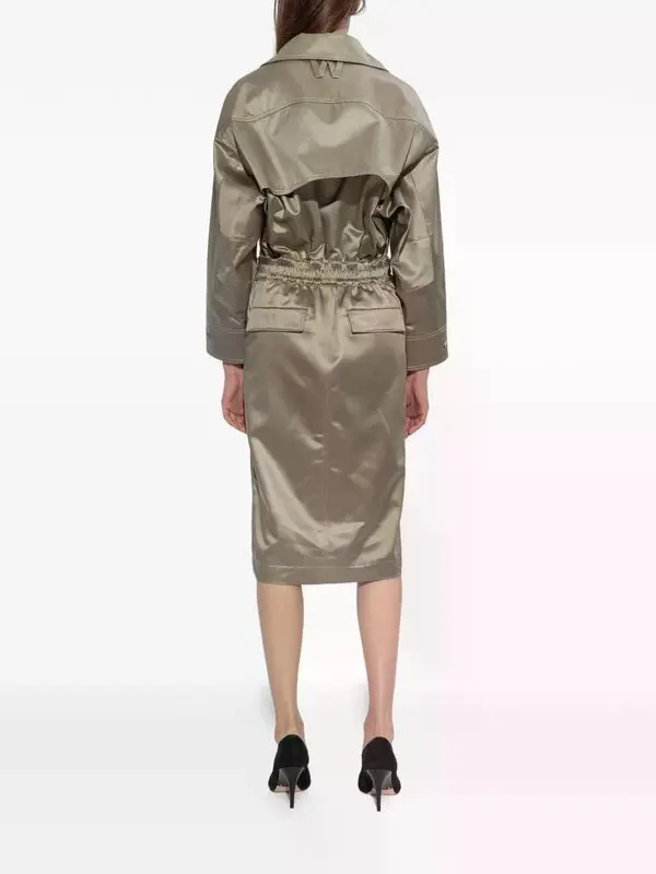 WILLY CHAVARRIA Double-breasted Belted Midi Dress