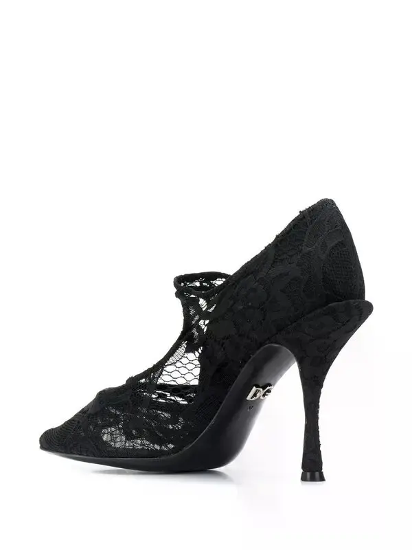 Dolce & Gabbana Mary Jane Lace Pumps