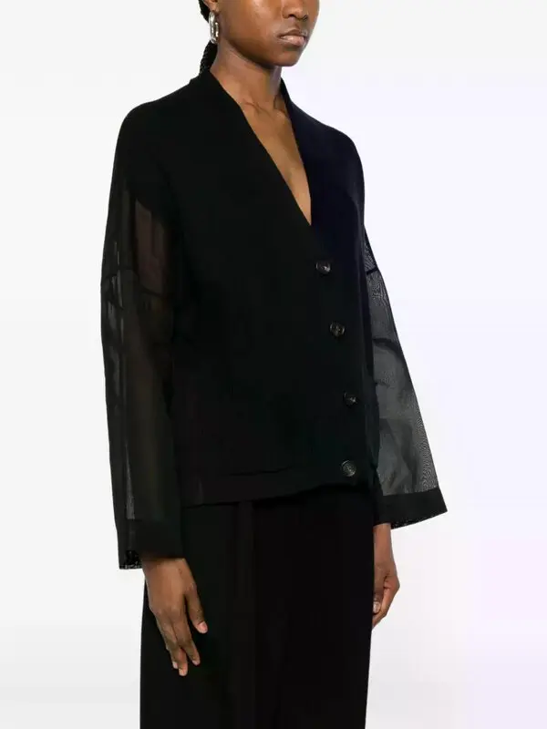 Brunello Cucinelli Cardigan With Sheer Sleeves