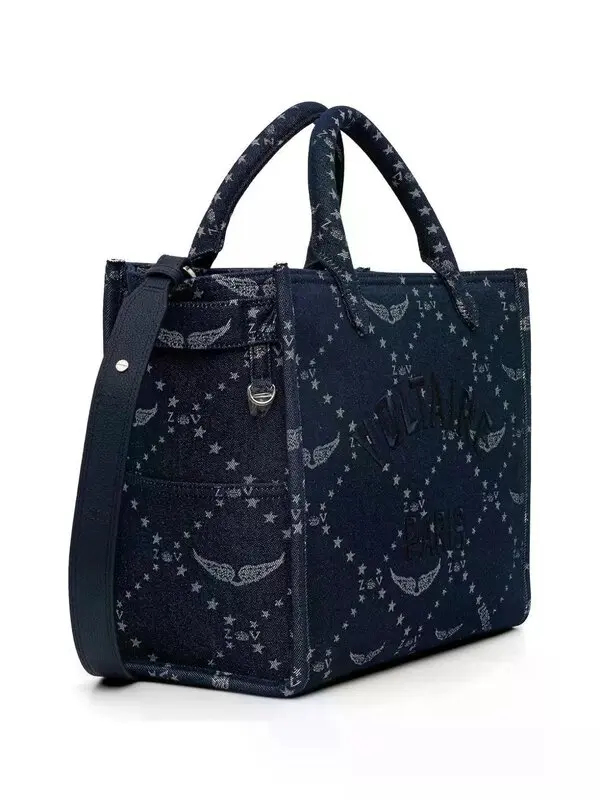 Zadig&Voltaire Angel Monogram Jacquard Tote Bag - Blue