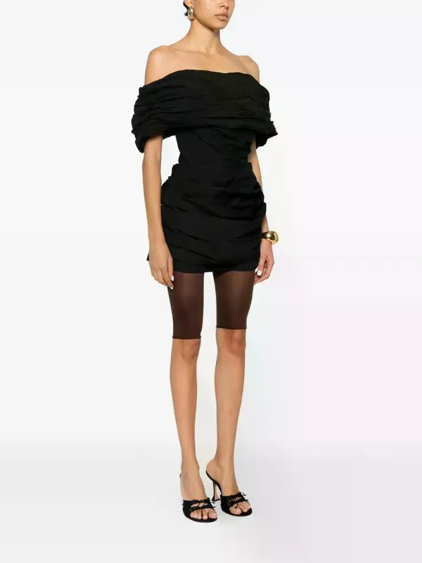 Magda Butrym Ruched Off-the-shoulder Mini Dress
