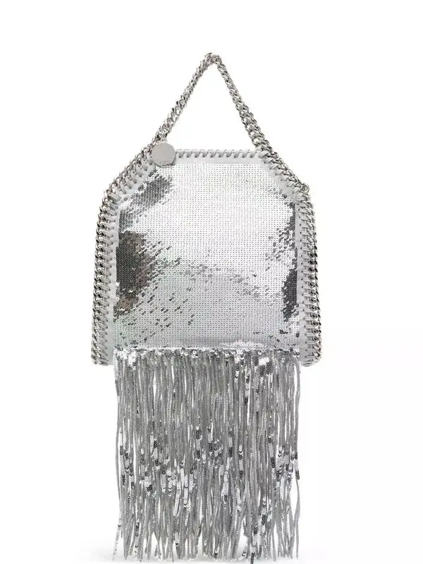 Stella McCartney Mini Falabella Fringed Tote Bag - Silver