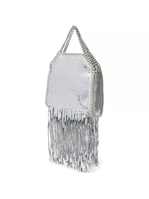 Stella McCartney Mini Falabella Fringed Tote Bag - Silver