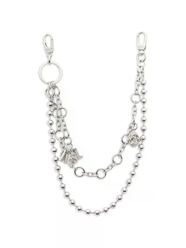 DIESEL® Multi-strand Charm Keyring - Silver