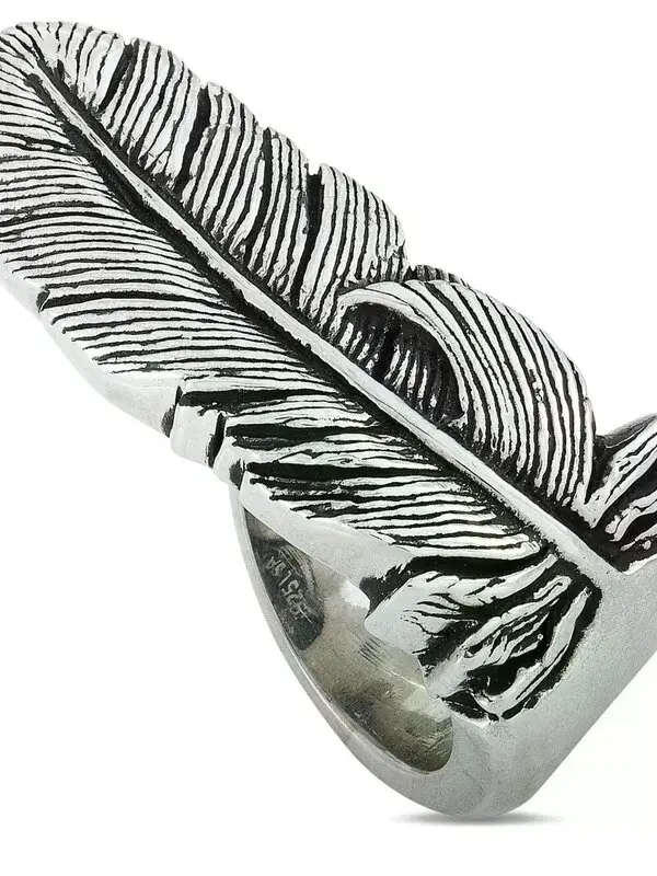 KING BABY STUDIO Sterling Feather Motif Ring