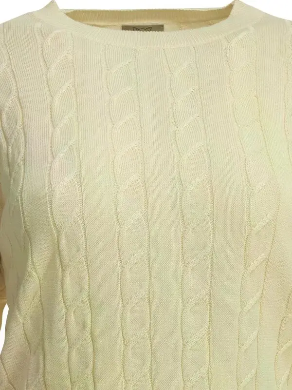 RAKKI Cable Knit Short-sleeve Sweater