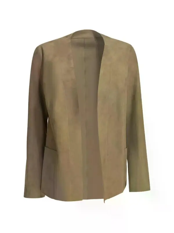 SALVATORE SANTORO Suede Collarless Jacket