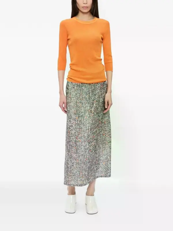 6397 Printed Midi Skirt