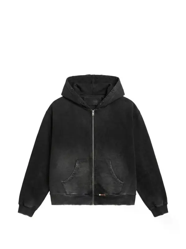 PAURA Faded-effect Full-zip Hoodie