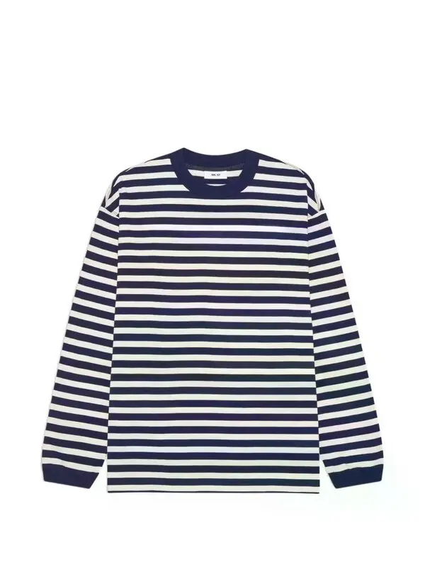 Nn07 Lionel Striped Long-sleeve Top - Blue