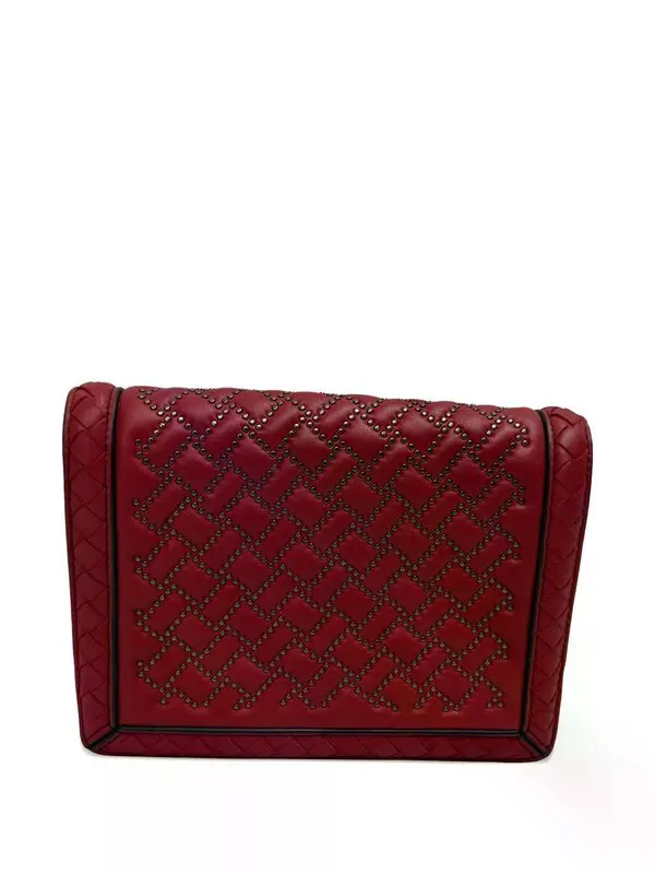 Bottega Veneta Mini Montebello Intrecciato Crossbody Bag - Red
