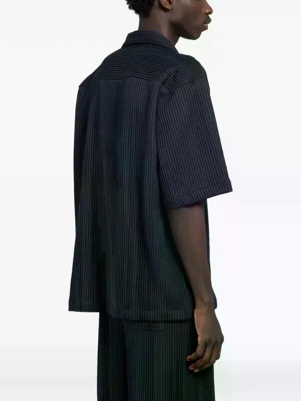 MINIMUM Keaton Plissé-effect Striped Shirt
