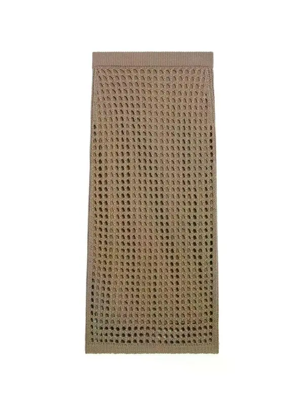 Max Mara Open-knit Midi Skirt - Neutrals