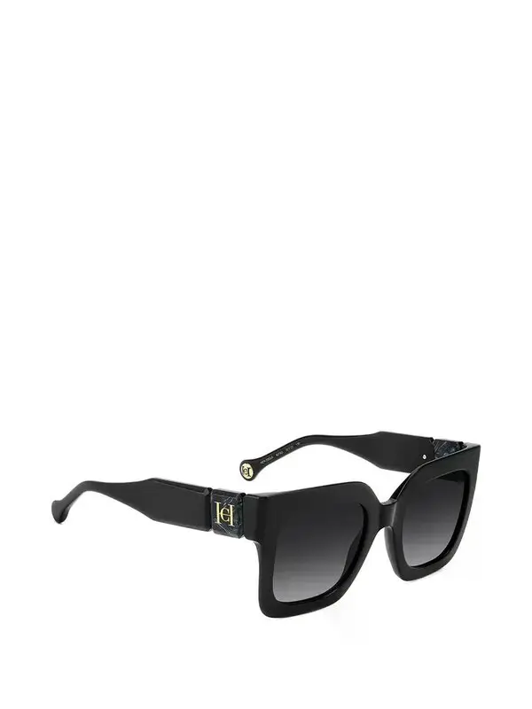 Carolina Herrera Logo Plaque Square Frame Sunglasses