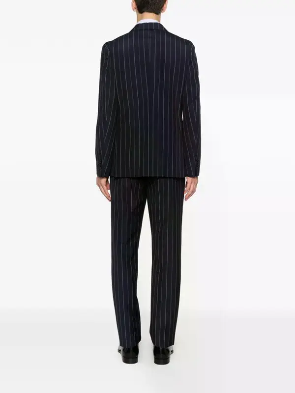 MANUEL RITZ Pinstripe-pattern Single-breasted Suit - Blue