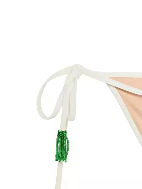 LESLIE AMON Beaded Tassel Bikini Bottoms